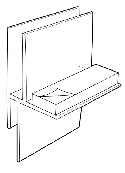 Corrugated Shelf Support Inserts On Kinter (K International, Inc.)