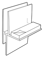 Corrugated Shelf Support Inserts On Kinter (K International, Inc.)